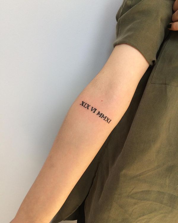 Tatuajes de numeros romanos